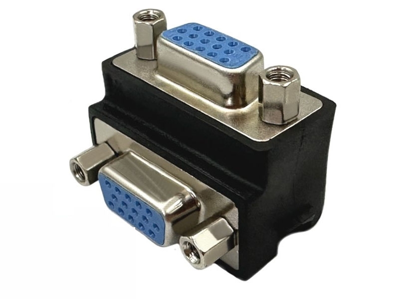 VGA 三排15母-15母 90度轉接頭